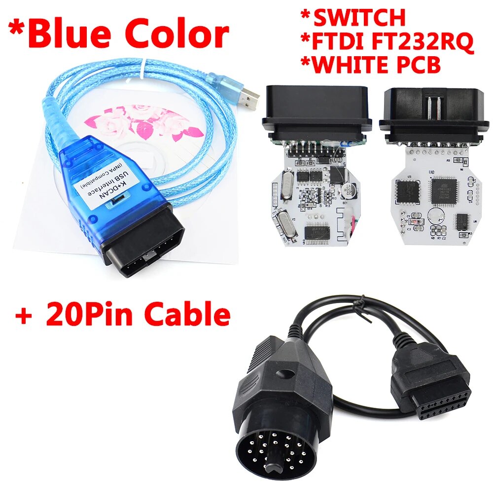 BMW K DCAN USB-интерфейс Blue 20pin