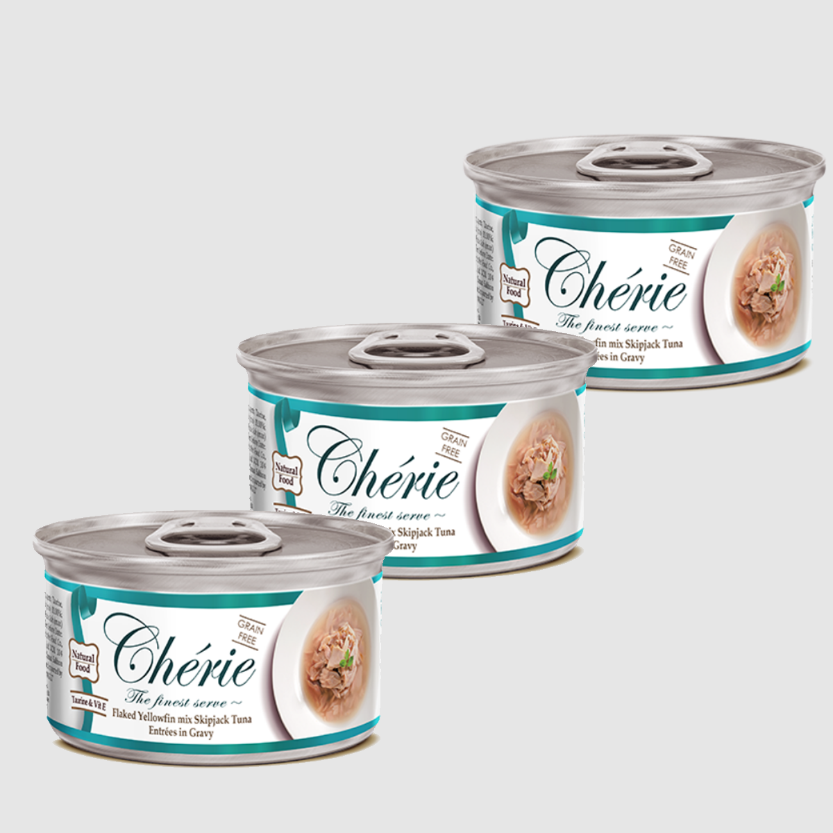 PETTRIC Консервы Cherie тунец В подливе 80г*3шт