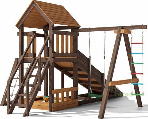 Детская площадка легенда леса всесезонная 2 Золотой Тик - Орех