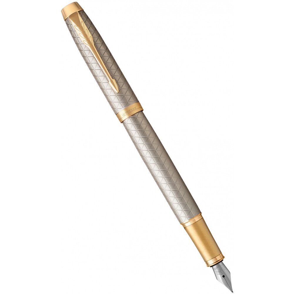 Parker 1931684 Перьевая ручка parker im premium f323, grey gt (перо f)