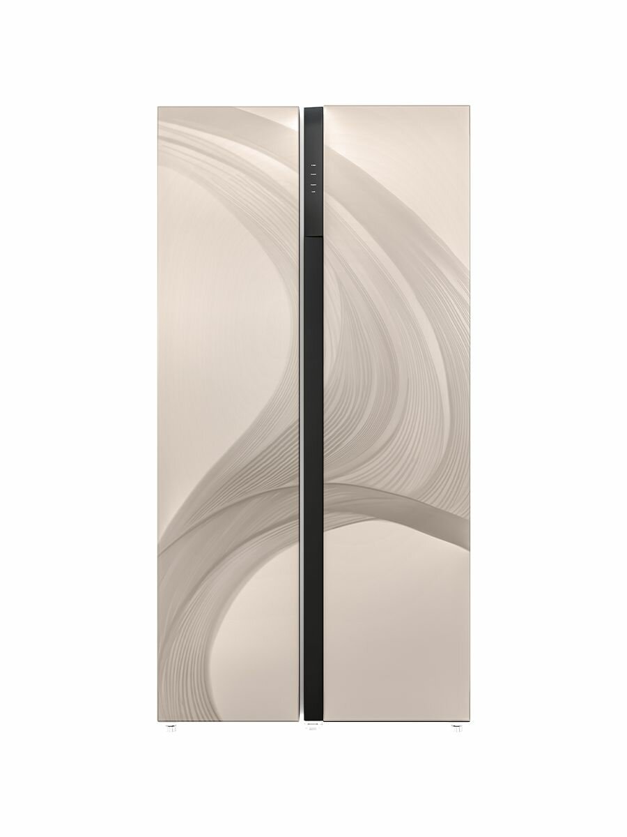 Холодильник Side-by-Side Lex LSB530GLID wind, класс энергопотребления А+, 466 л, No Frost, инверторный мотор, золотой