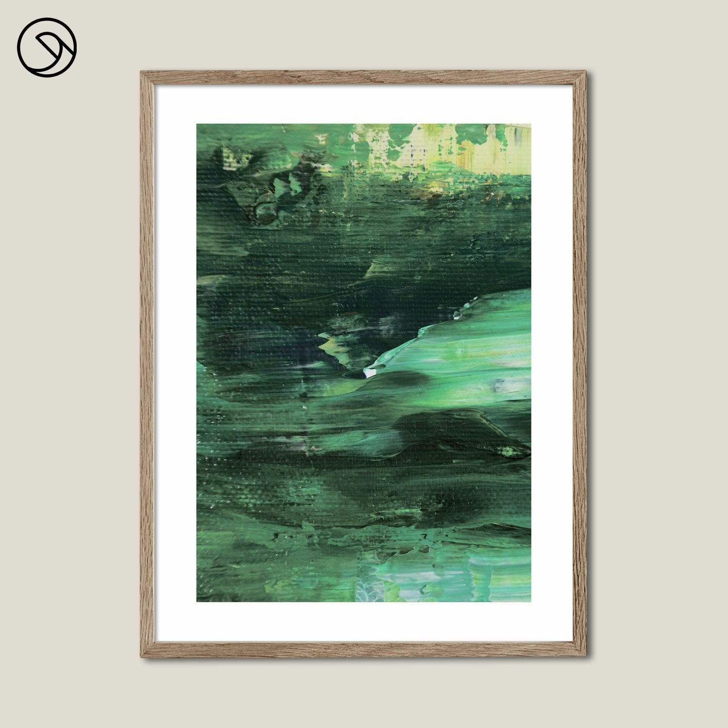 Постер для интерьера Postermarkt, Абстракция Зеленая #1, 50х70 см