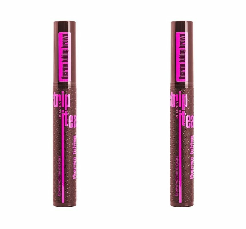 RELOUIS Тушь для ресниц, STRIP IT EASY THERMO TUBING, объемная, коричневая, 2 штуки.