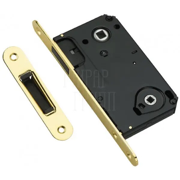 Замок межкомнатный санузловый WC магнитный ADDEN BAU WC MAG 5090 полированное золото