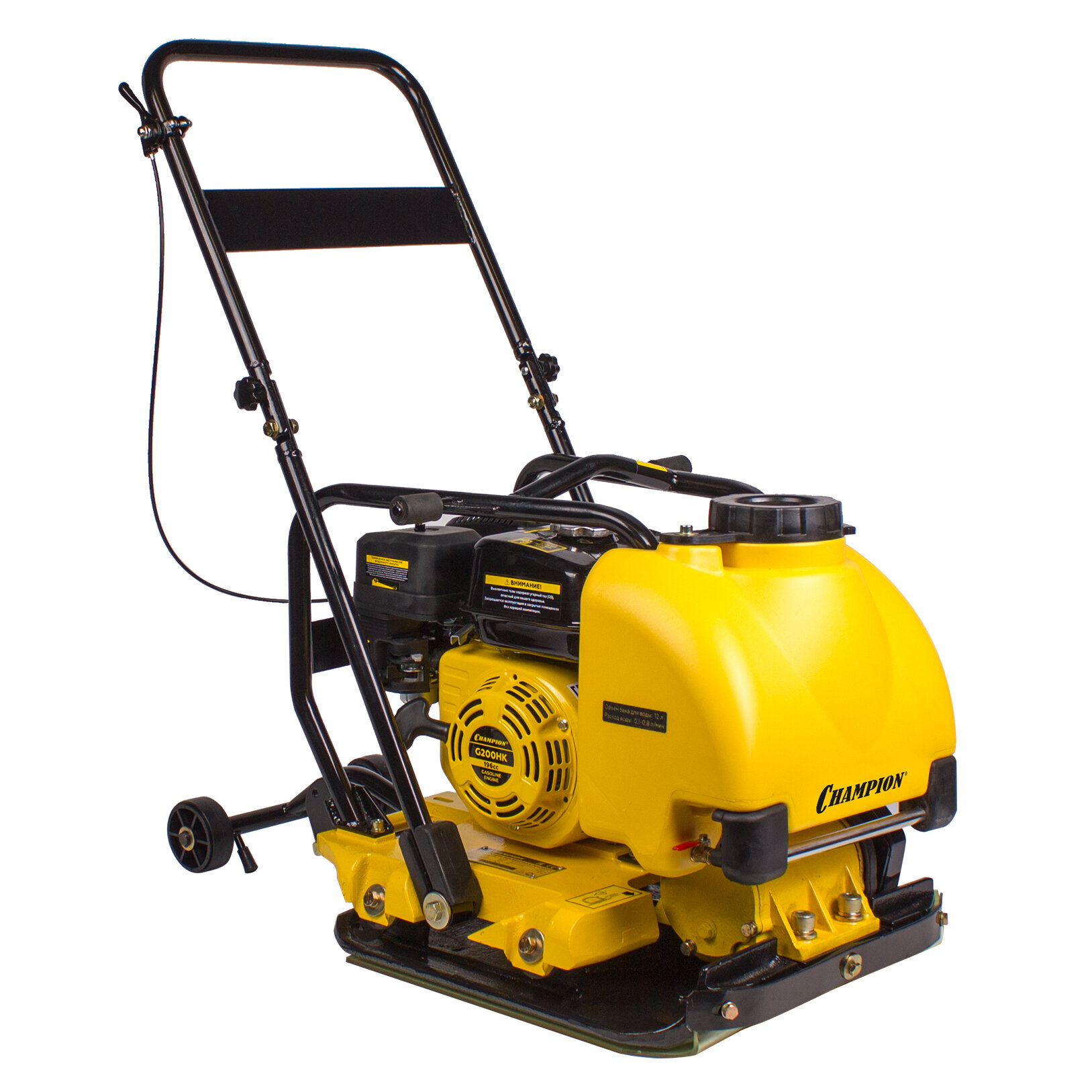 Виброплита бензиновая CHAMPION PC9750FТ (4.8кВт, 13кН, 30см, 660м2/час , 53*50см, 97кг + резиновая накладка)