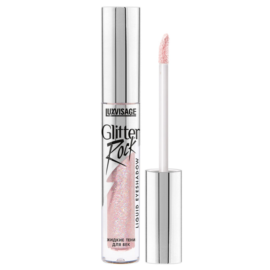 Тени жидкие для век LUXVISAGE Glitter Rock, тон 306 - Galaxy Rose, 3 г