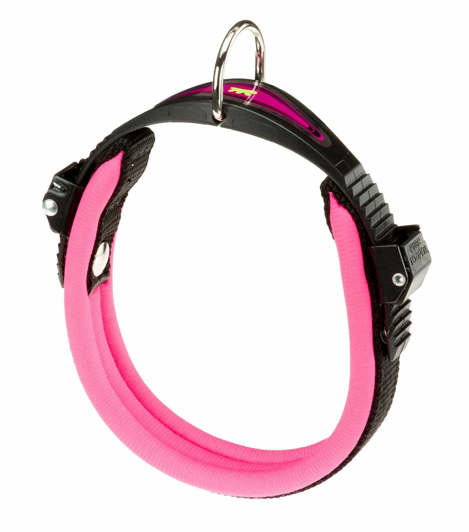 Ошейник Ferplast ERGOFLUO C15/33 с подкладкой и микрорегулировкой, фуксия