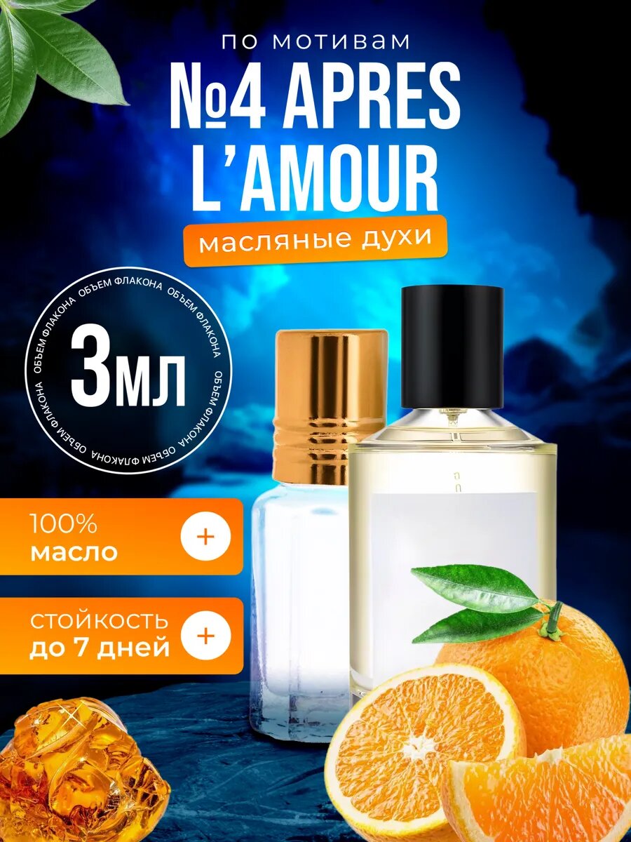 Духи масляные по мотивам №4 Apres L’Amour Томас Космала парфюм мужские, женские стойкие