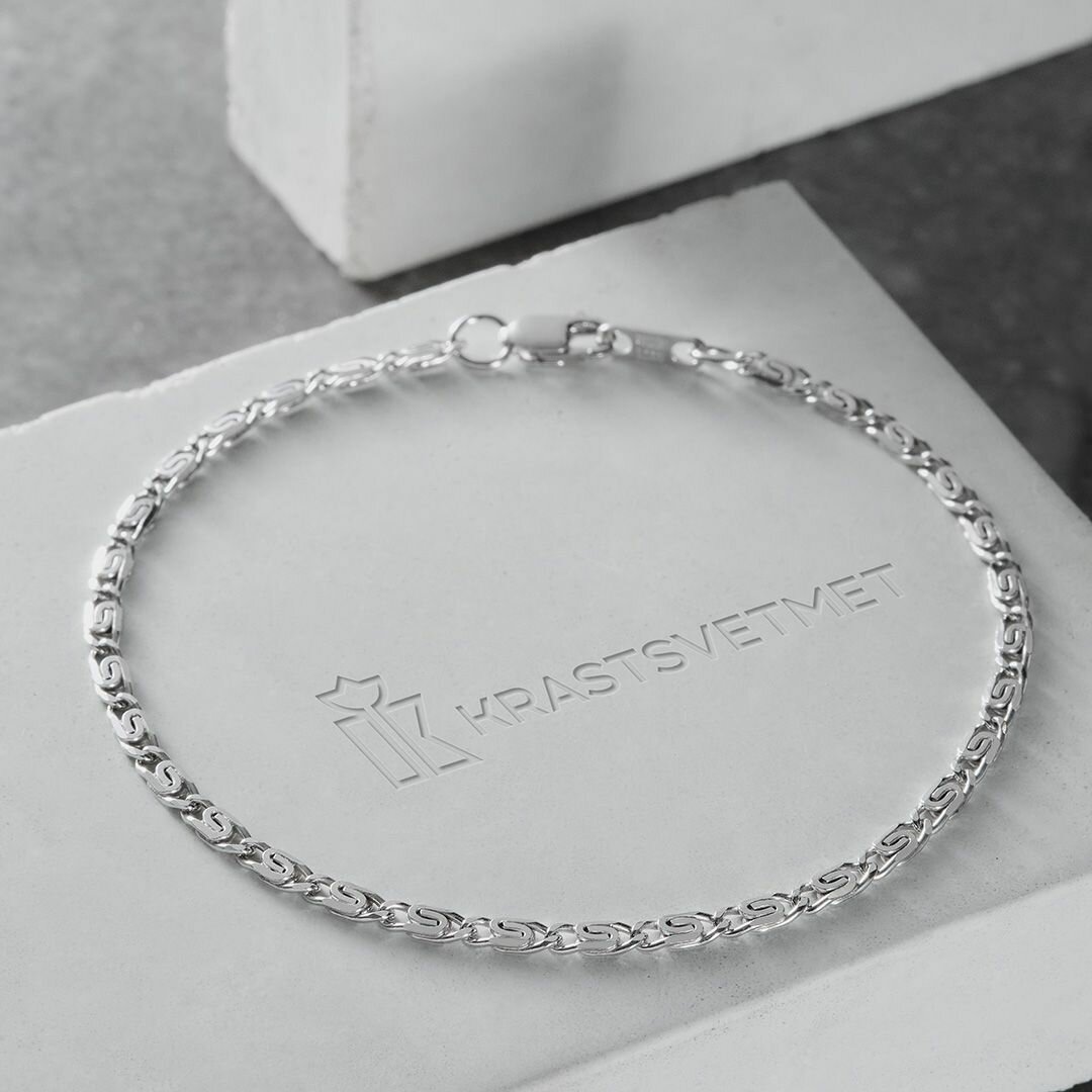 Браслет, серебро, 925 проба, родирование