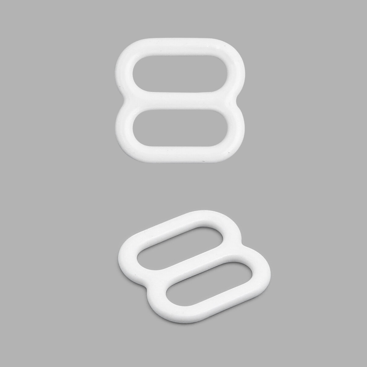 Рамка-регулятор для бретелей, нижнего белья, топов, 8 мм, металл/эмаль, цвет белый, 100 штук