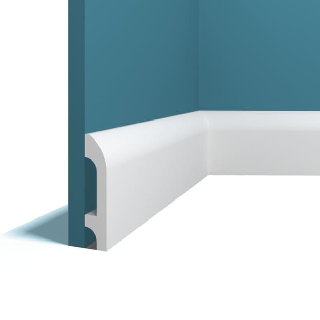 Напольный плинтус Перфект Plus P41, дюрополимер, под покраску, 2 метра, 1 шт