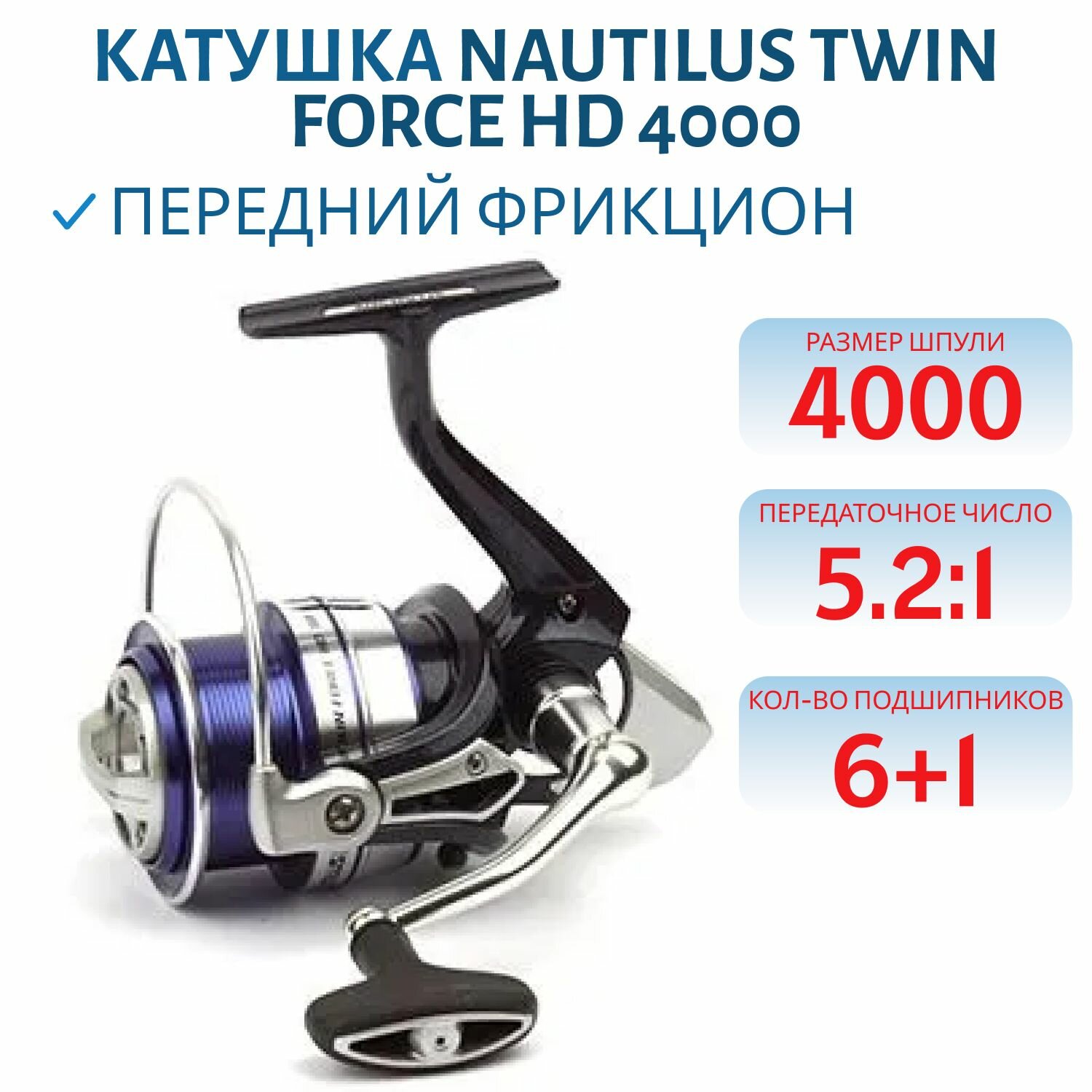 Катушка Nautilus Twin Force HD 4000