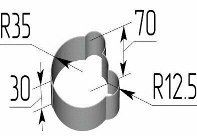 Вырубка для печенья "Фигурка. Голова мишки", нержавеющая сталь, размер 70*70*20мм