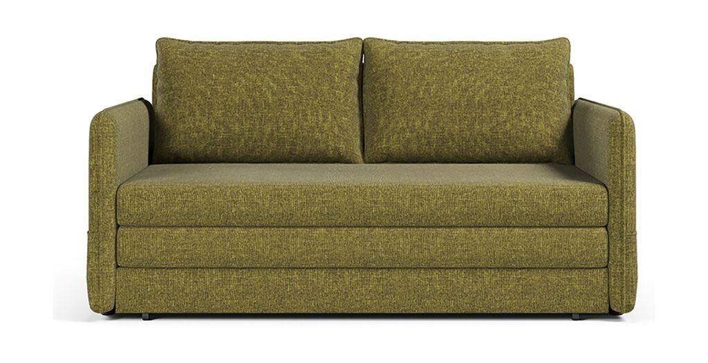 Диван-кровать Слим, 134х83х80 см, рогожка Savana Green, механизм Выкатной, детский диван раскладной, с ящиком для белья