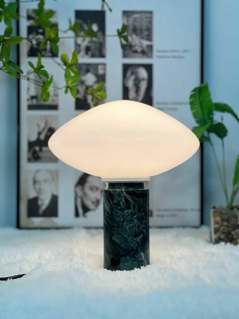 Лампа настольная Glamping Lighting T small, 82385-T small, Стиль Скандинавский, мрамор