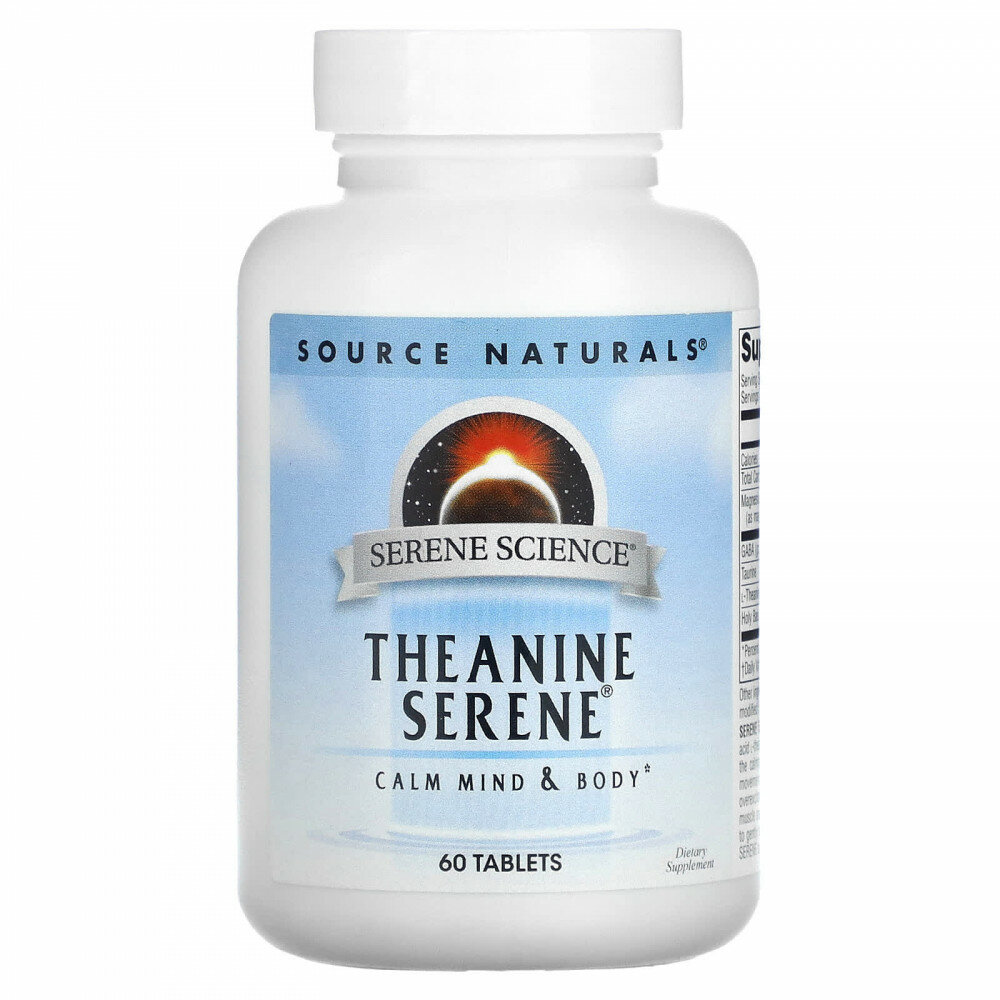 Source Naturals, Serene Science®, Theanine Serene® с магнием, 60 таблеток