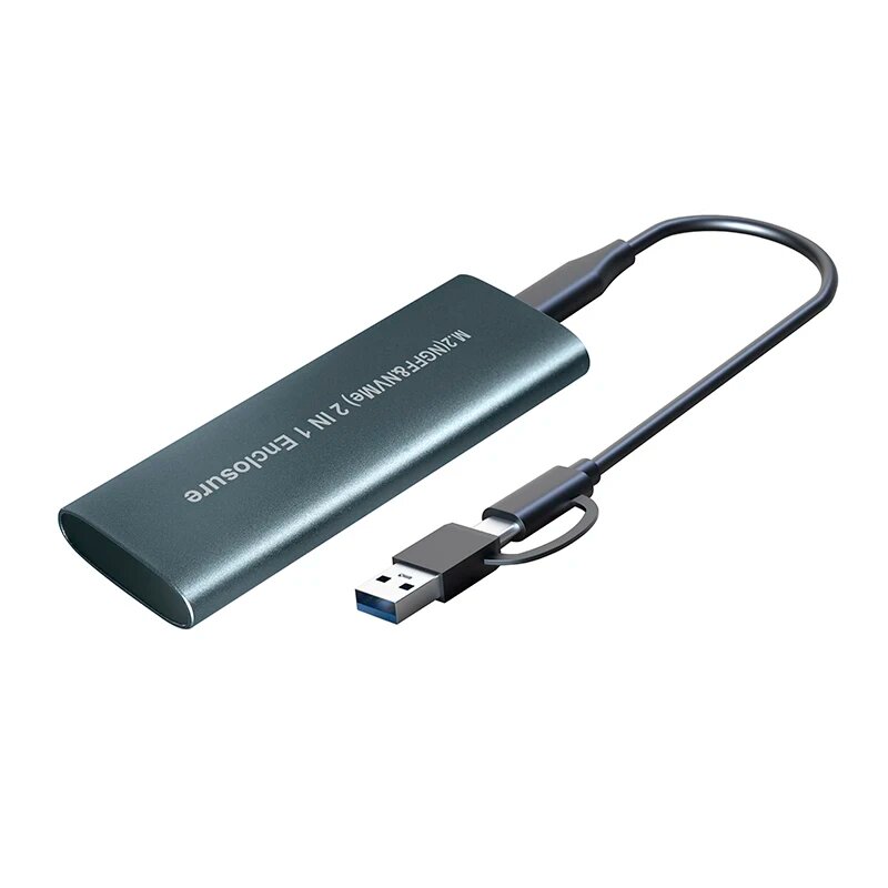 M2 SSD, внешний корпус NVME SATA, двойной протокол M.2 к USB Type C 3,1, адаптер SSD для M.2 NVME PCIE NGFF M2 SATA, жесткий диск SSD