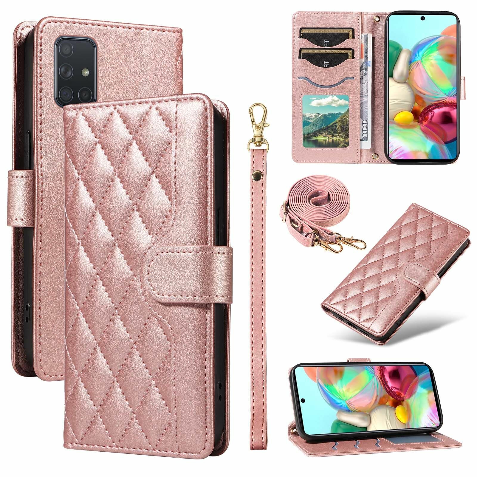 YIKATU Кожаный Чехол Для Samsung Galaxy A51 4G (A515) / Самсунг Галакси А51 А515 С визитницей из экокожи, модный, против падения, подарочный, элитный, книжка