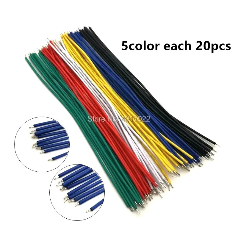 Кабели для пайки 24AWG, 8 см, 100 шт. разноцветный