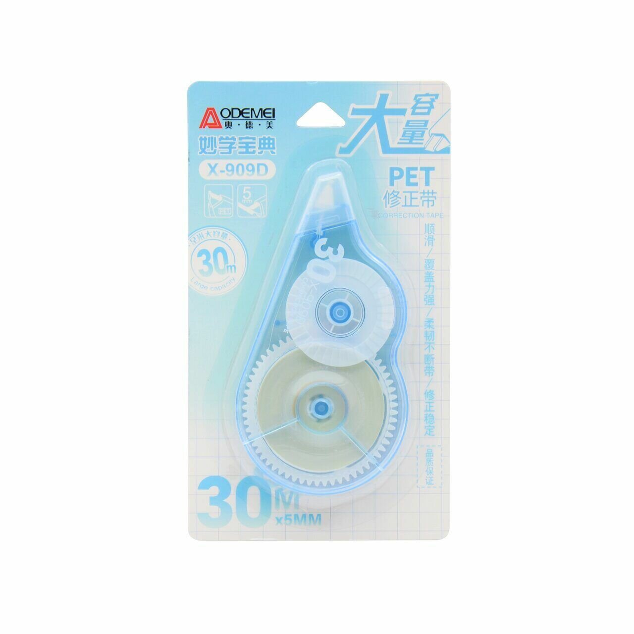 Штрих. Корректор-лента 5мм х 30м, блистер, голубой