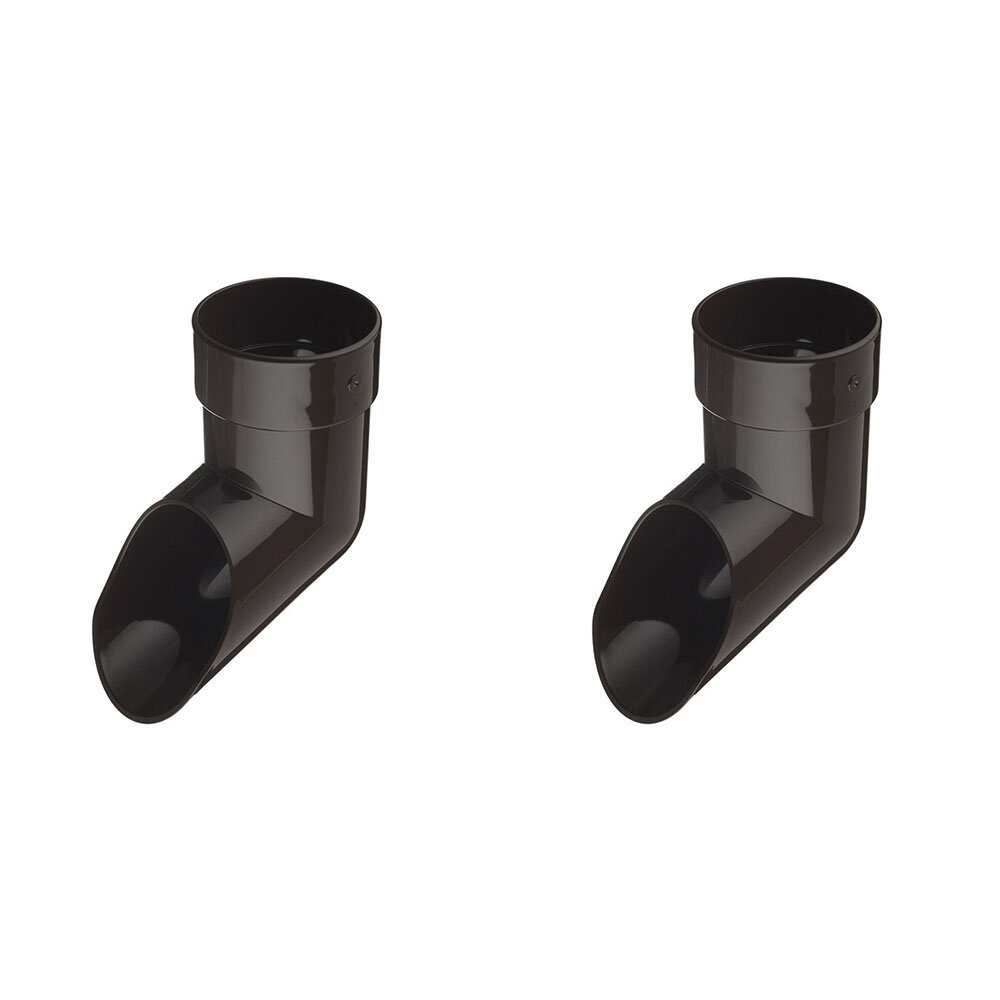 Колено стока пластиковый d100 мм шоколад RAL 8019 (2 шт.)