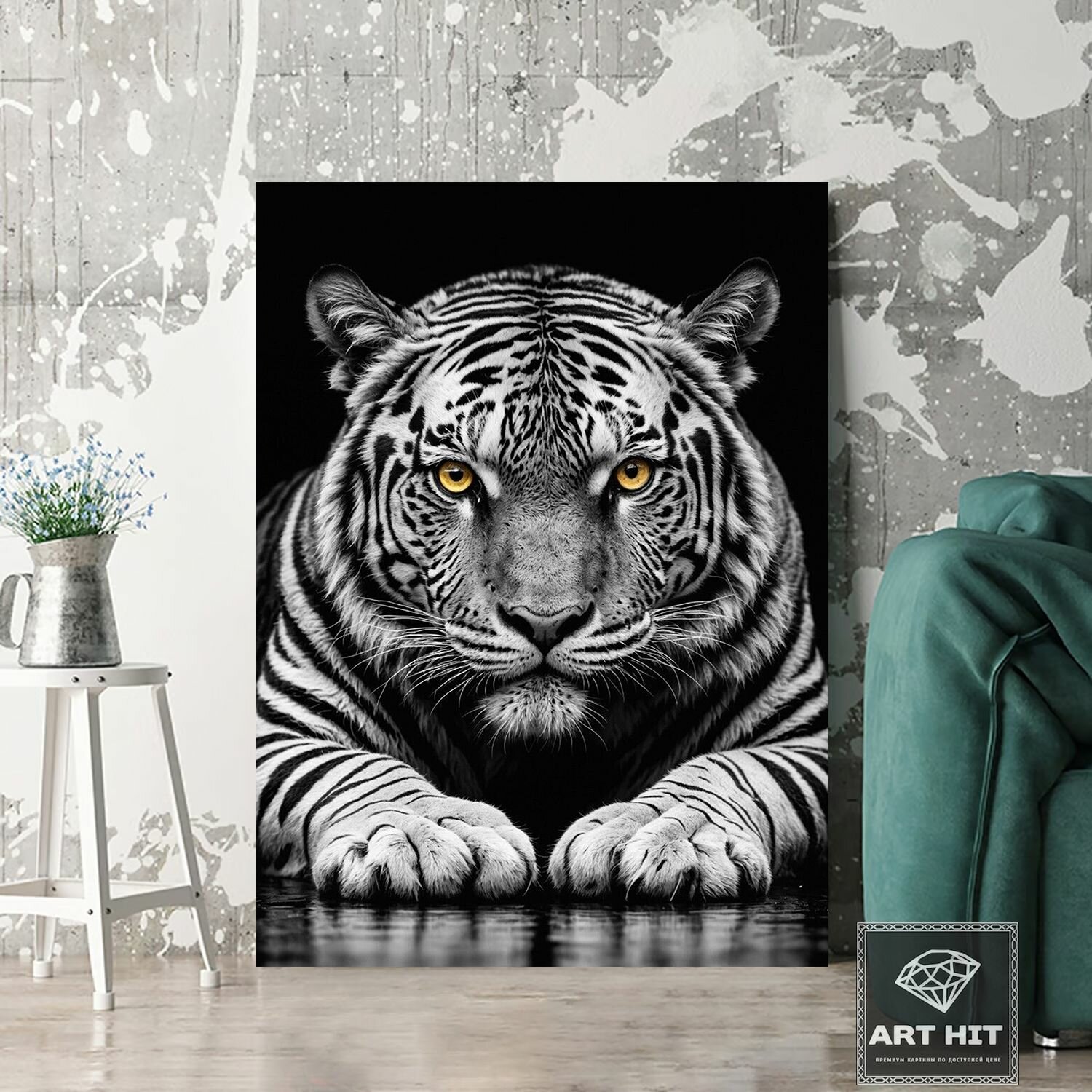 Картина с тигром, 40х60 см.