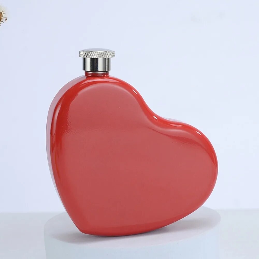 Фляга сердце из нержавеющей стали, Red Heart