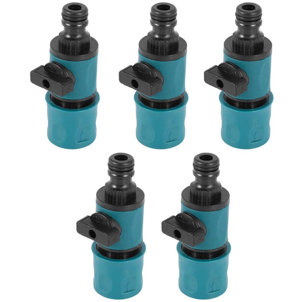 Пластиковый клапан с быстрым соединителем для сельского хозяйства, полива, удлинения шланга, ирригационных труб, переходника для шланга, 5 шт.
