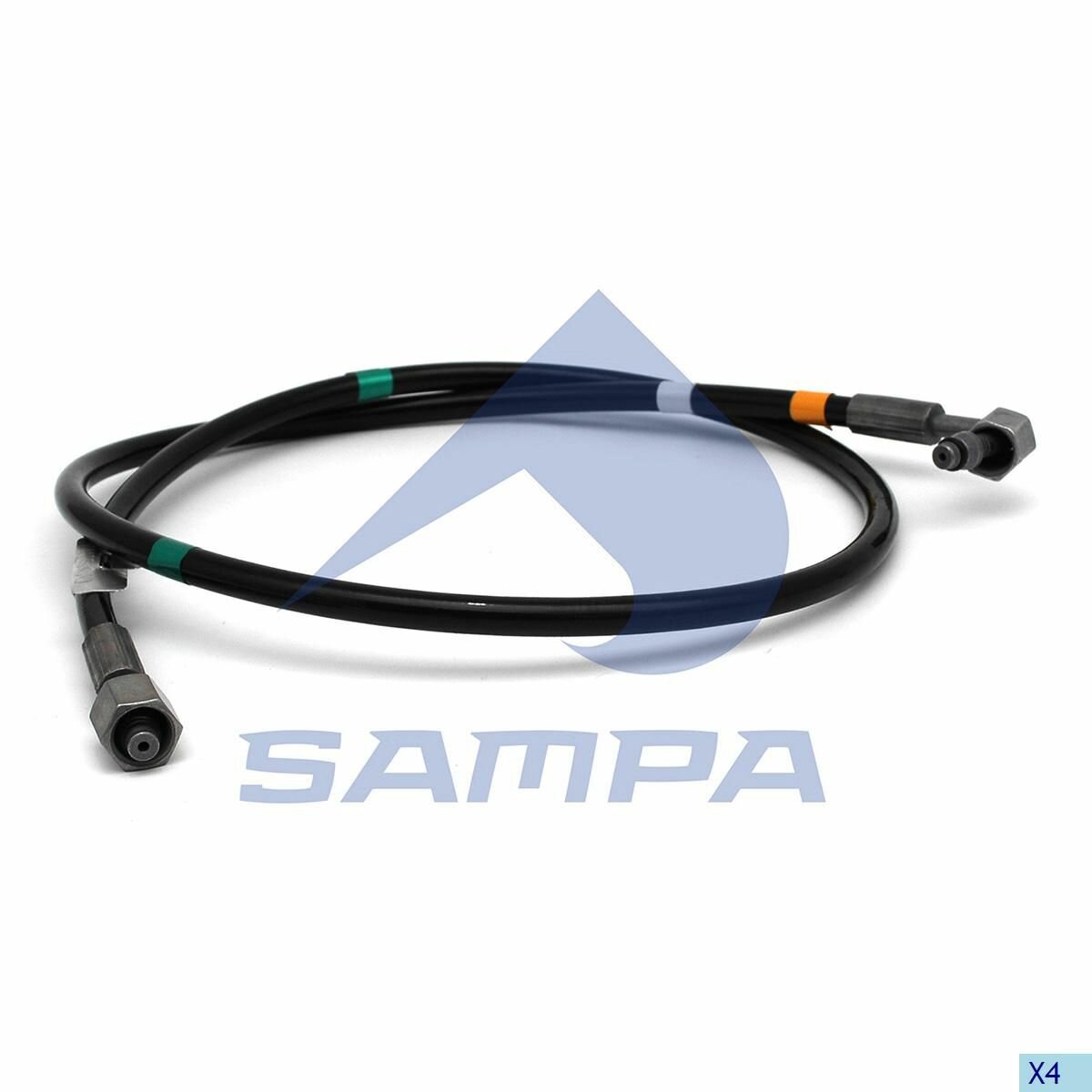 Шланг подъема кабины SCANIA L -1000мм под ключ 14мм SAMPA 043.295