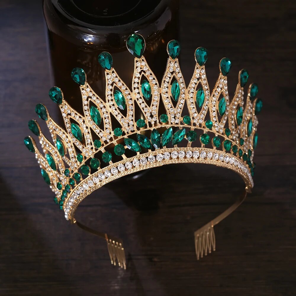 Изумрудная корона-тиара Gold and green