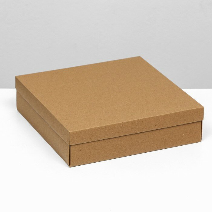 Коробка подарочная складная, упаковка, крышка-дно, крафт, 30×30×8 см, 5 шт.
