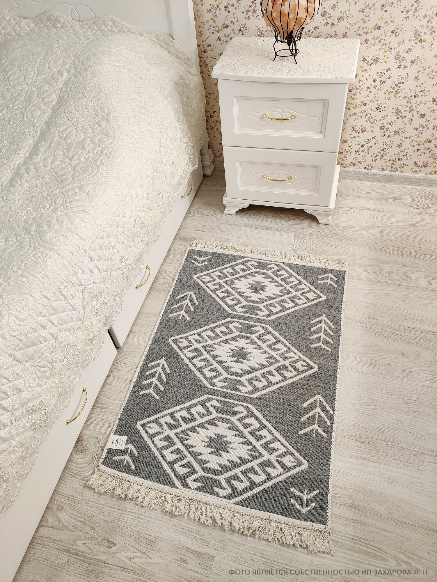 Ковер Venera, 60x90 см, 100% хлопок, двусторонний, без ворса