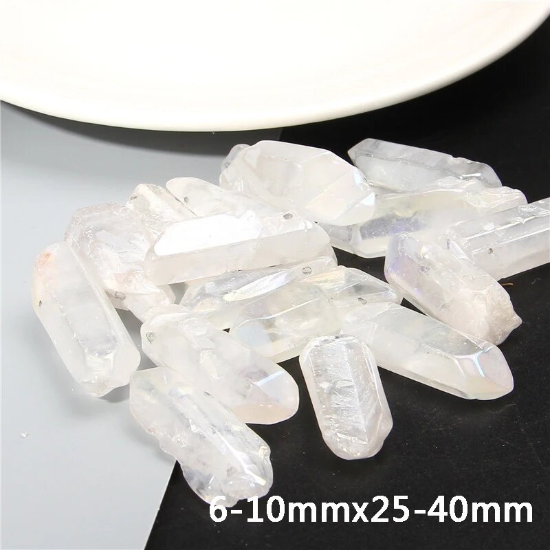 Бусины из натурального кварца Vinswet Белый, 10pcs, Type 34