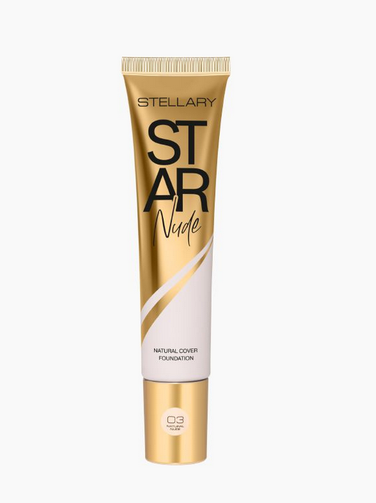 Крем Stellary тональный выравнивающий Star Nude Natural Cover Foundation, тон 03 натуральный бежевый, 25 мл