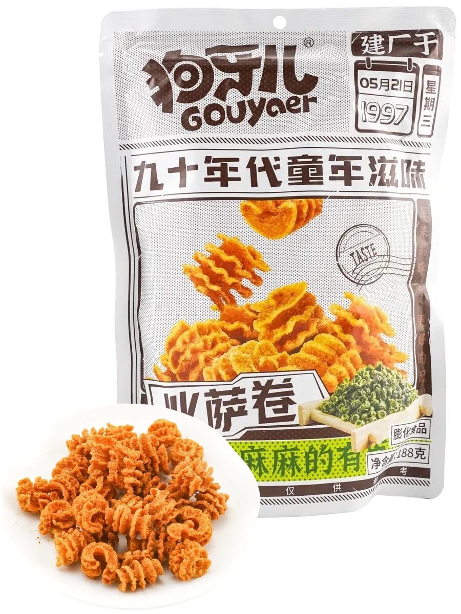 Китайские чипсы Pizza Roll с сычуаньским перцем 188 г