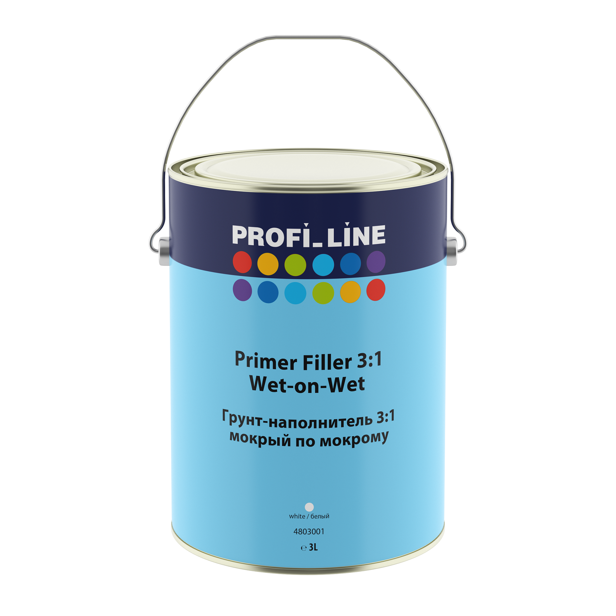 Грунт-наполнитель Profi_Line 3:1 Wet-on-Wet мокрый по мокрому белый (3 л)
