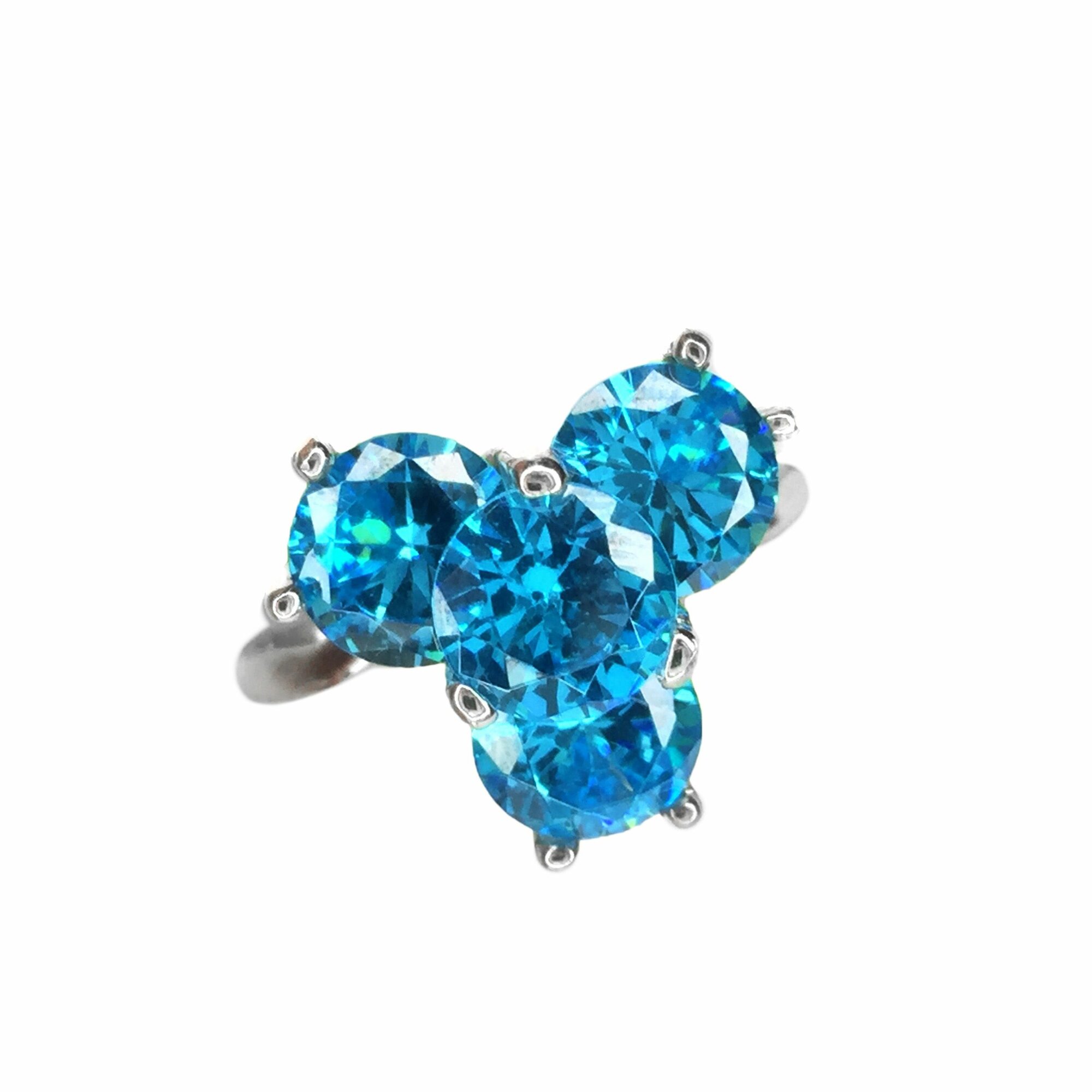 Кольцо тонкое, серебро, 925 проба, родирование, фианит, кварц