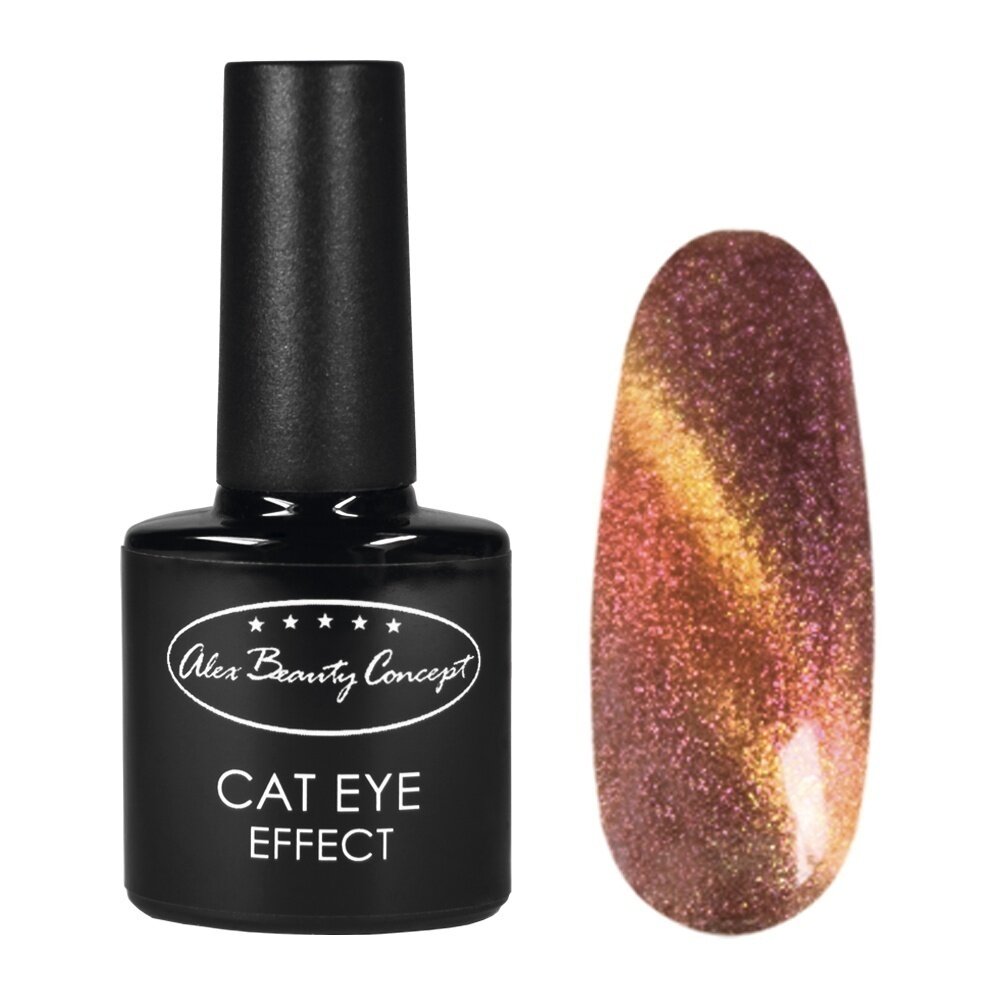 Alex Beauty Concept Гель-лак для ногтей CAT EYE EFFECT, 7.5 мл, золотой/оранжевый