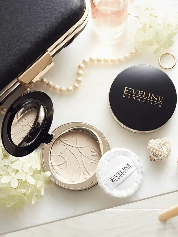 EVELINE Celebrities Beauty Минеральная матирующая компактная пудра с разглаживающим эффектом 20 Прозрачный