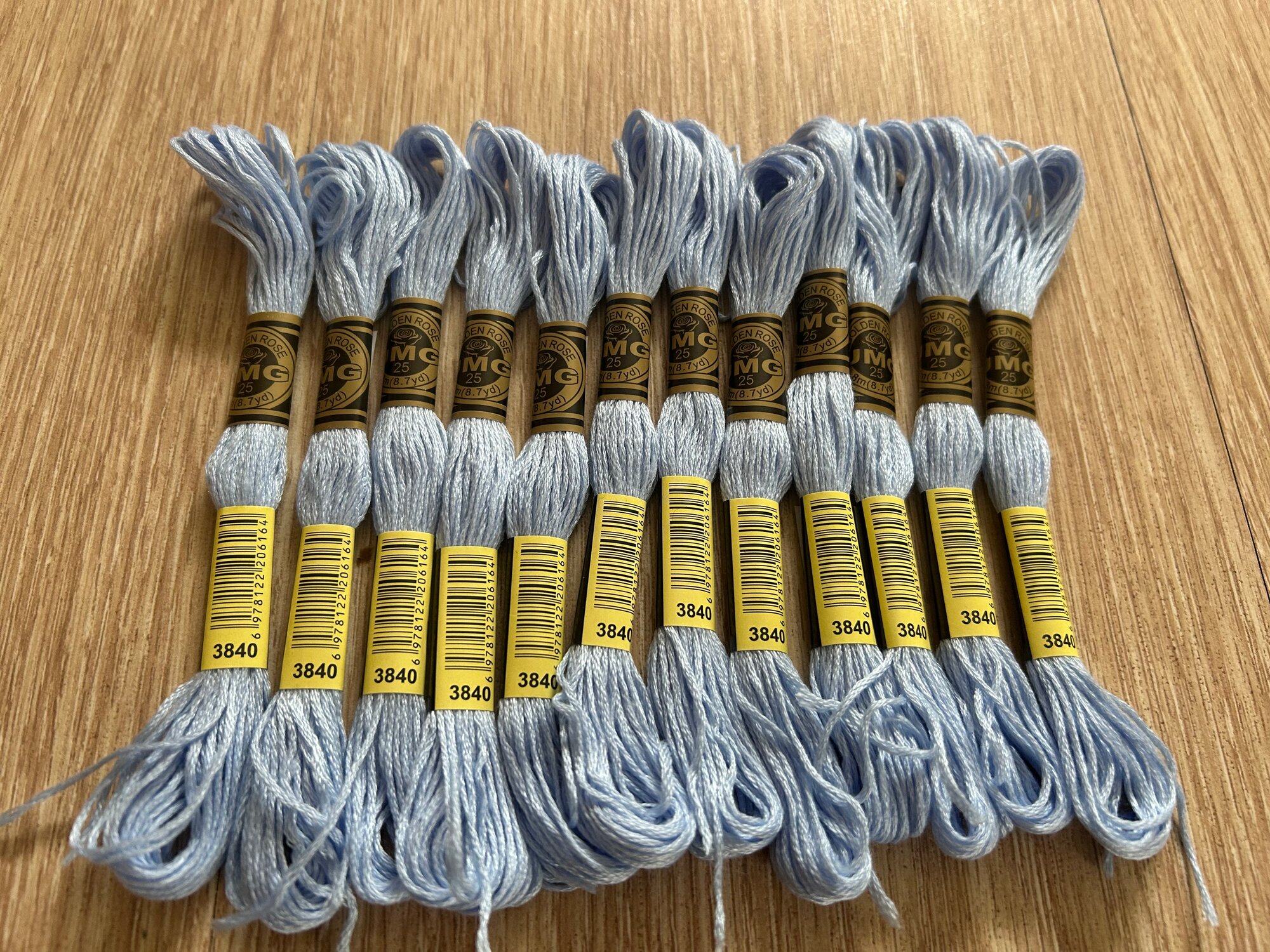 Нитки для вышивания JMC мулине (150-3866) 100% полиэфир 12 штук x 8 м