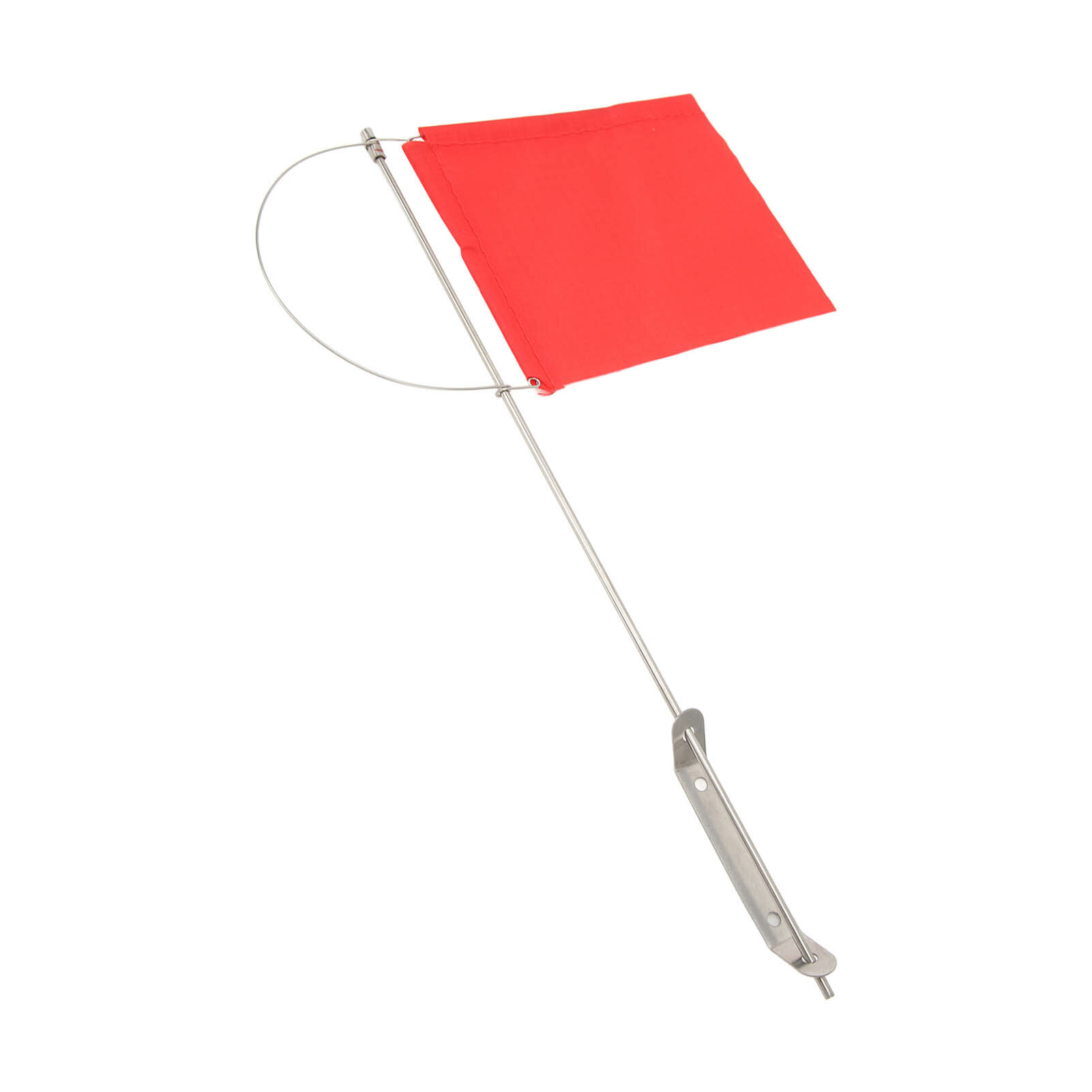 Флаг-индикатор ветра Монотипы Морской флаг-мачта Индикатор ветра Нержавеющая сталь Красный флаг для лодки для парусной яхты 140x120 мм / 5,51x4,72 дюйма