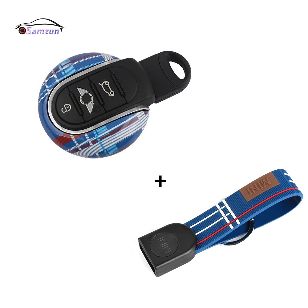 Чехол для автомобильного ключа MINI Cooper One S JCW F54 F55 F56 F57 F60 Blue 2