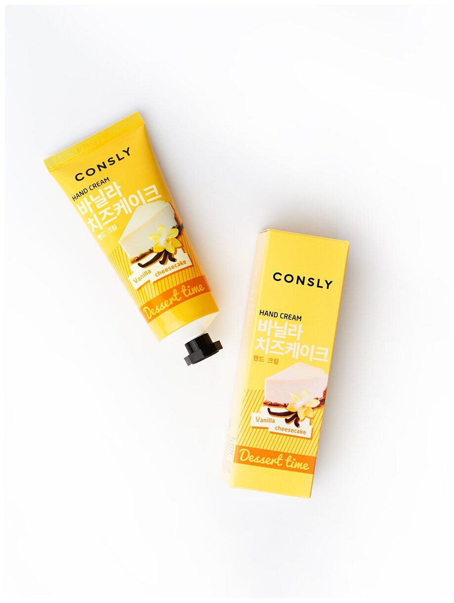 Consly Dessert Time Крем для ухода за кожей рук, с ароматом ванильного чизкейка, корейская косметика. 100 мл