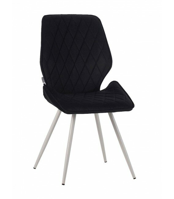 DC230 Стул мягкий, ГРАФИТM420-12 велюр, каркас металл, белый круглый