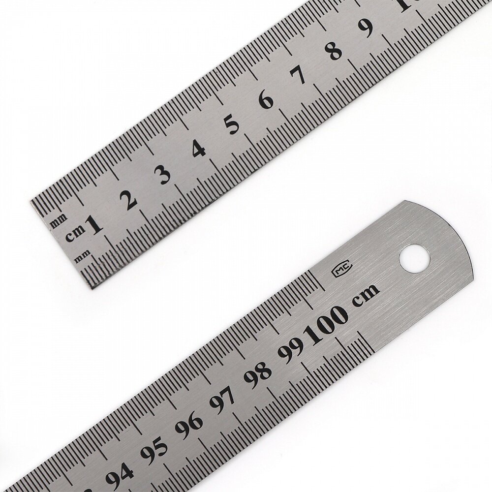 Линейка Maxwell стальная, 100 см, 1,0 мм, ПВХ чехол (MAX.8109)