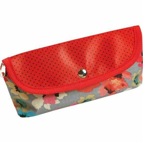 Пенал-косметичка deVENTE 20x11x4 см, треугольный, текстиль с рисунком (7025890)