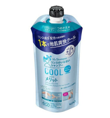 KAO Шампунь-кондиционер "Merit" для кожи головы, склонной к перхоти и зуду Увлажняющий 2 в 1 340 мл, сменная упаковка