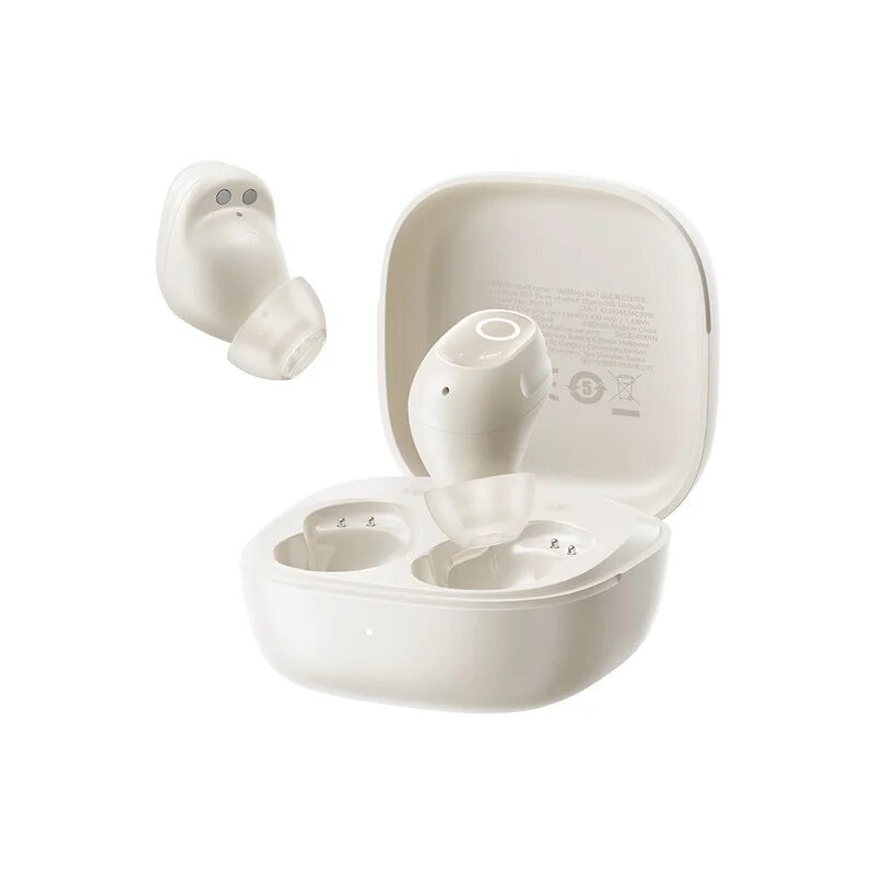 Беспроводные наушники Baseus Bass BD1 Bluetooth 5.4, TWS True Wireless Earbuds Starlight Off-White