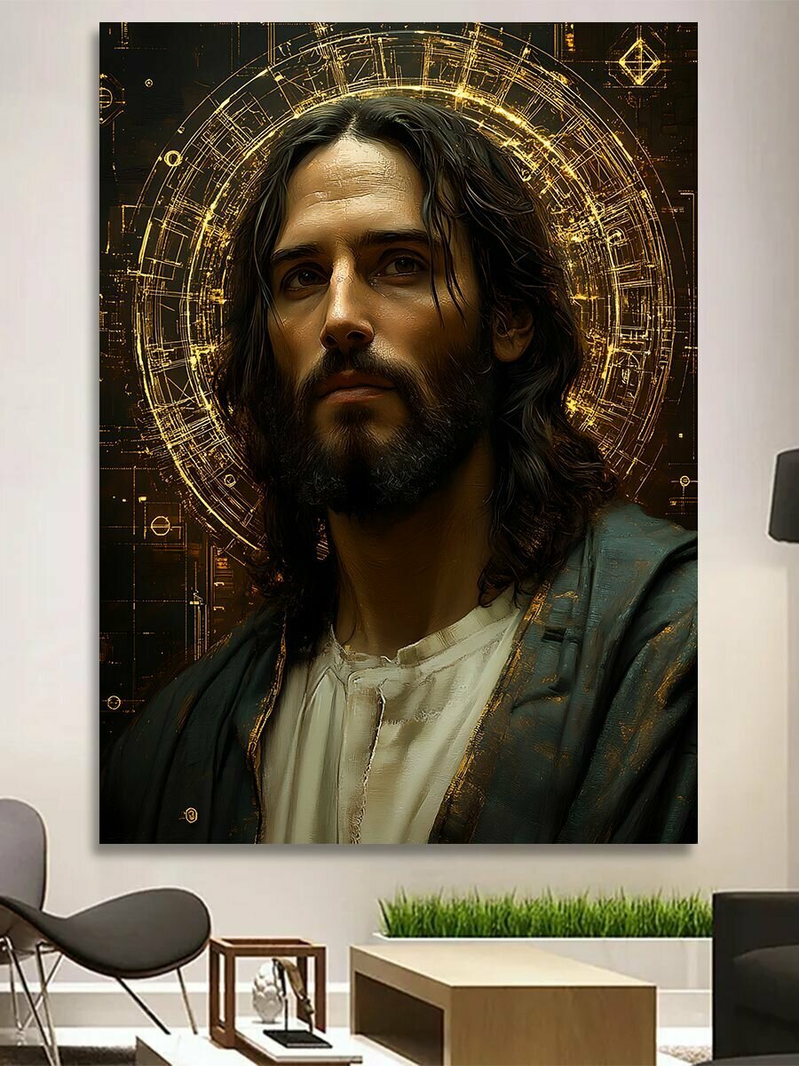 Картина / иисус, Современная картина в интерьер, 60х80 см.