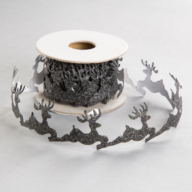 Декоративная клейкая лента Олени - Winter Story 300*4 см графитовая, Edelman, 1084760-7